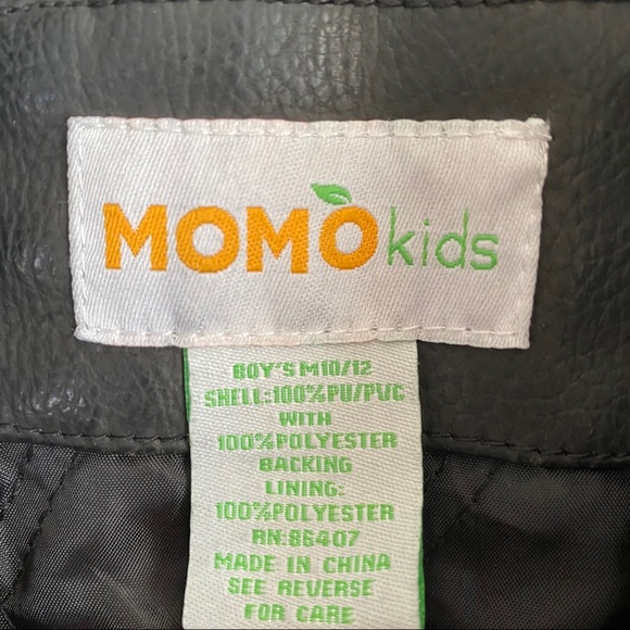 momo | Jackets & Coats | Momo Big Boys Faux Leather Flight Bomber ...